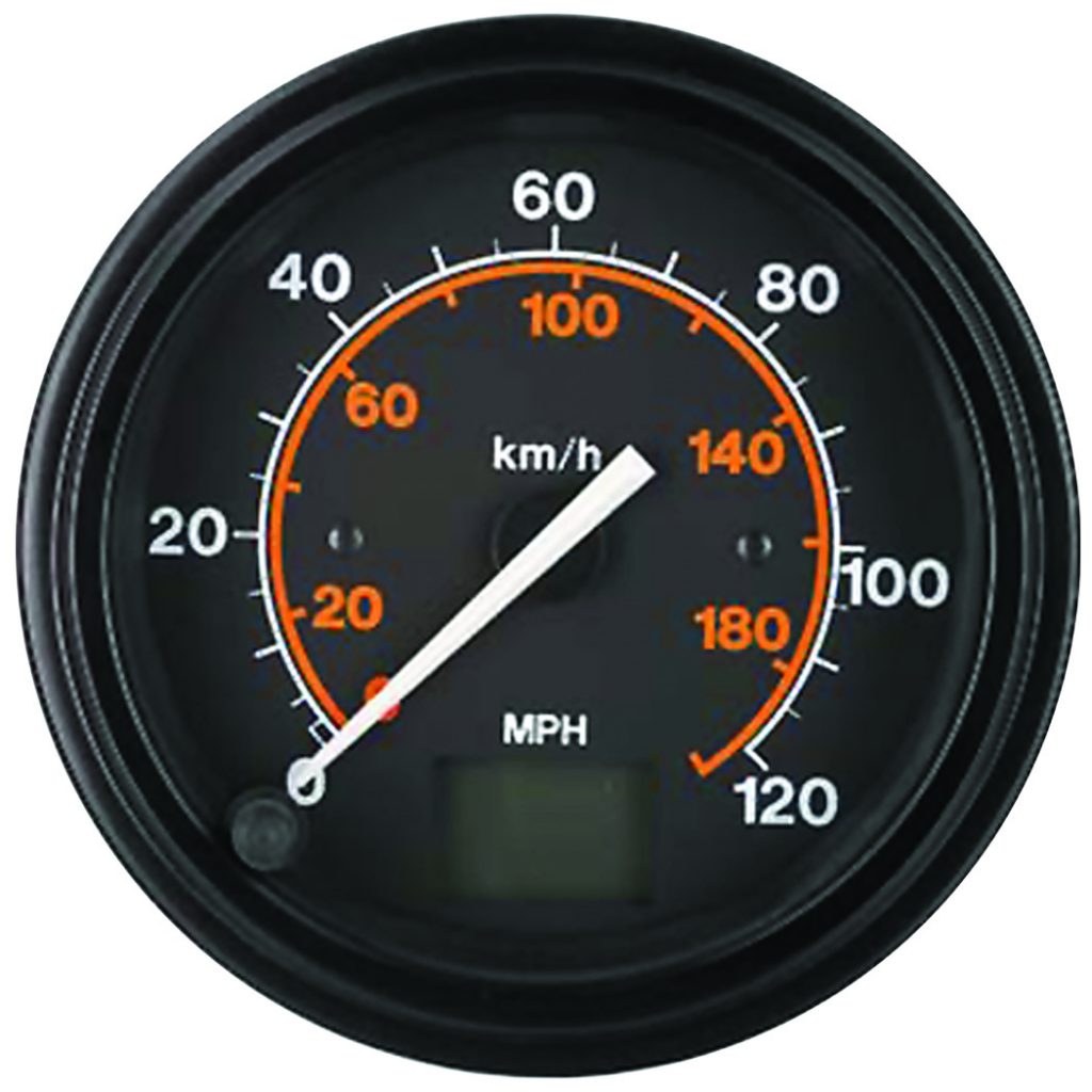 Speedometer with Odometer (86mm/3.375”), P/N 112069 - maximatecc